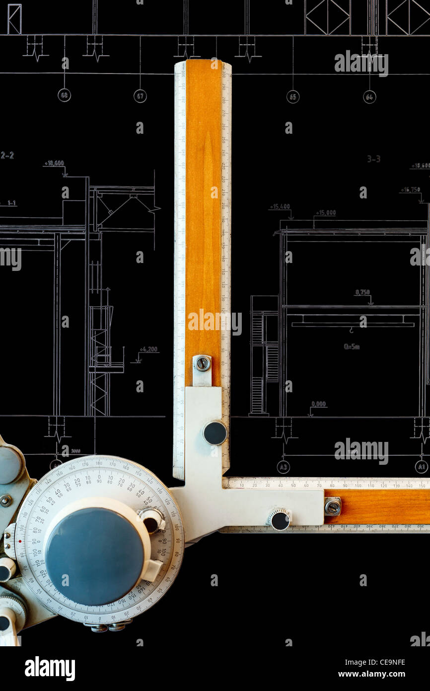 Blueprint drawing board hi-res stock photography and images - Alamy