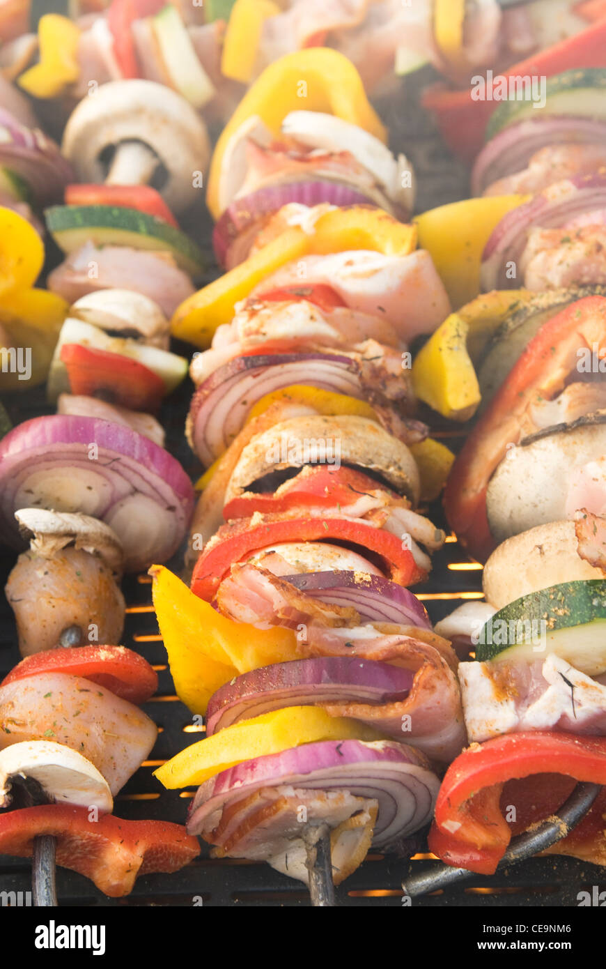 Meat on grill , barbecue Stock Photo - Alamy