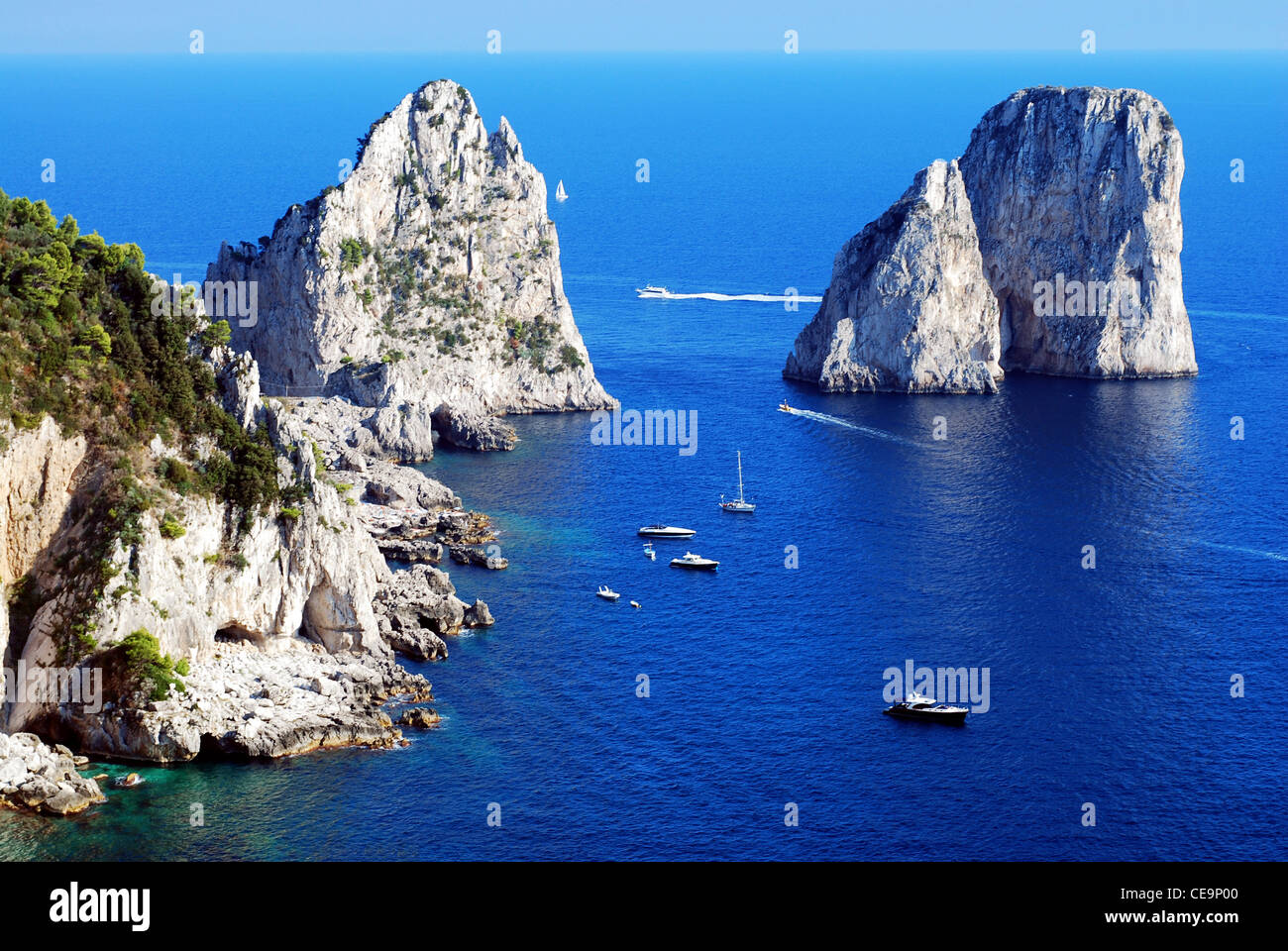 Faraglioni rocks at Capri island Stock Photo - Alamy
