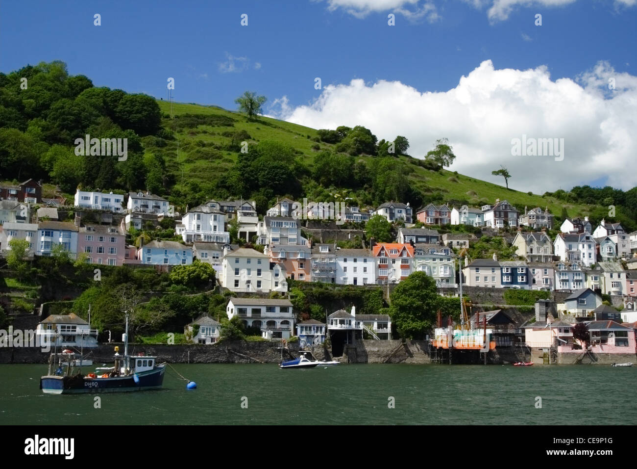 Dartmouth on the banks of the River Dart, Devon Stock Photo - Alamy