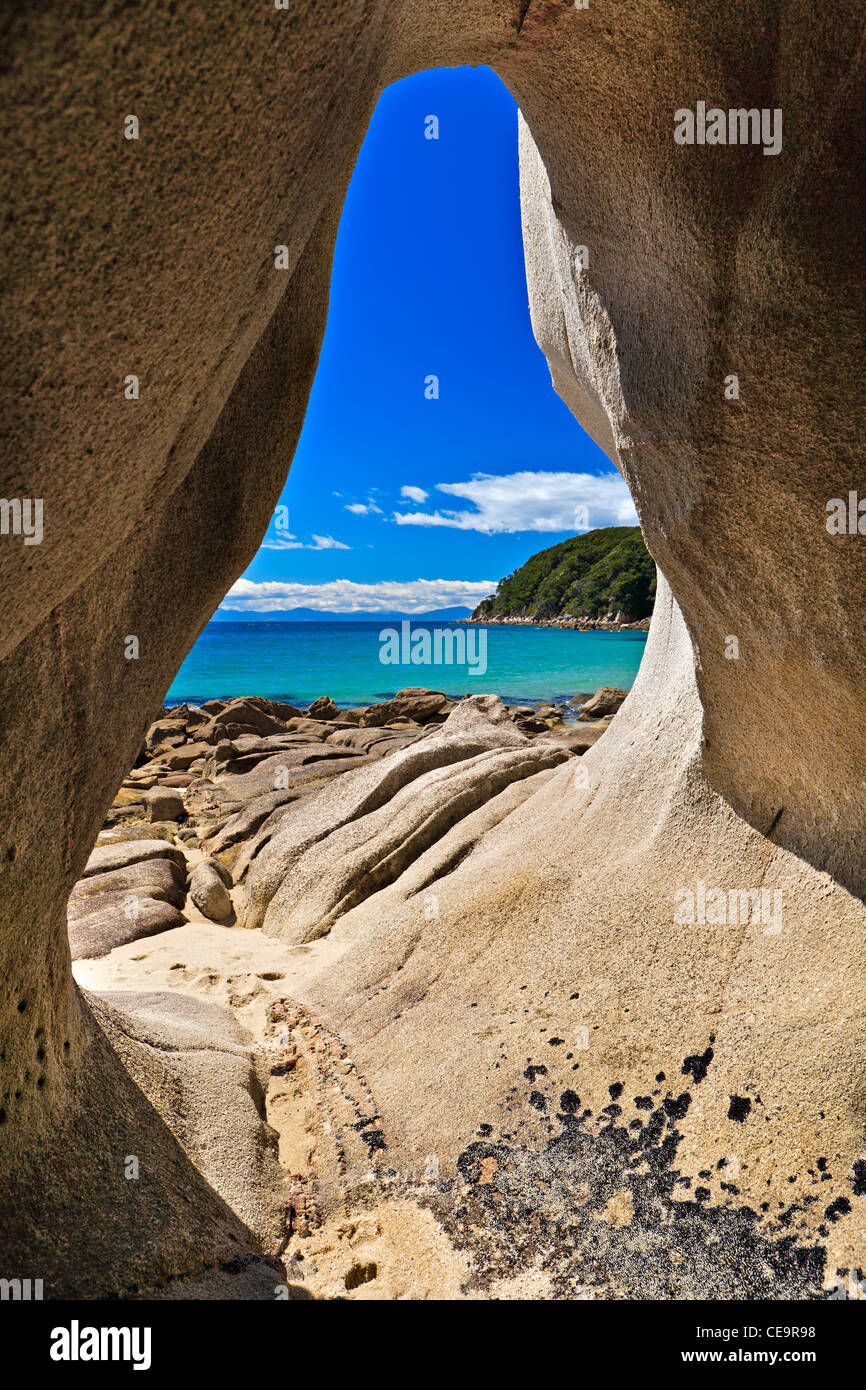 Arch Point, Abel Tasman National Park, Tasman District, South Island ...