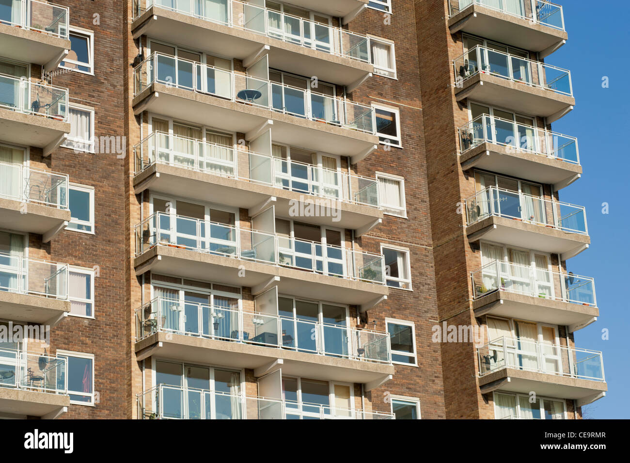 Balconies of glass bricks hi-res stock photography and images - Alamy