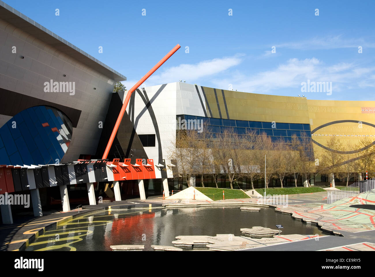 Architectural features of the National Museum of Australia in Canberra ...