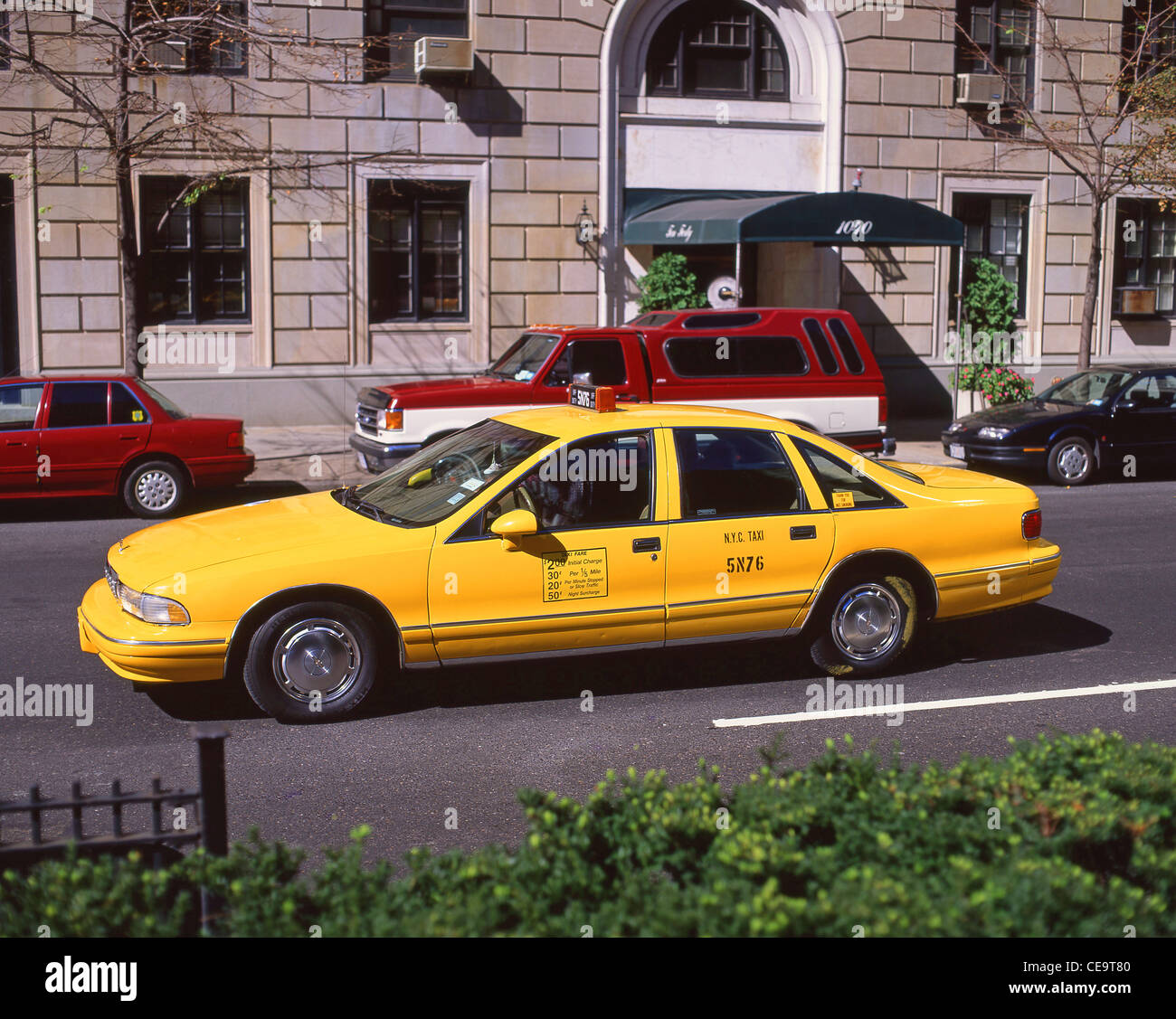 New York City yellow taxi cab, Manhattan, New York, New York State ...