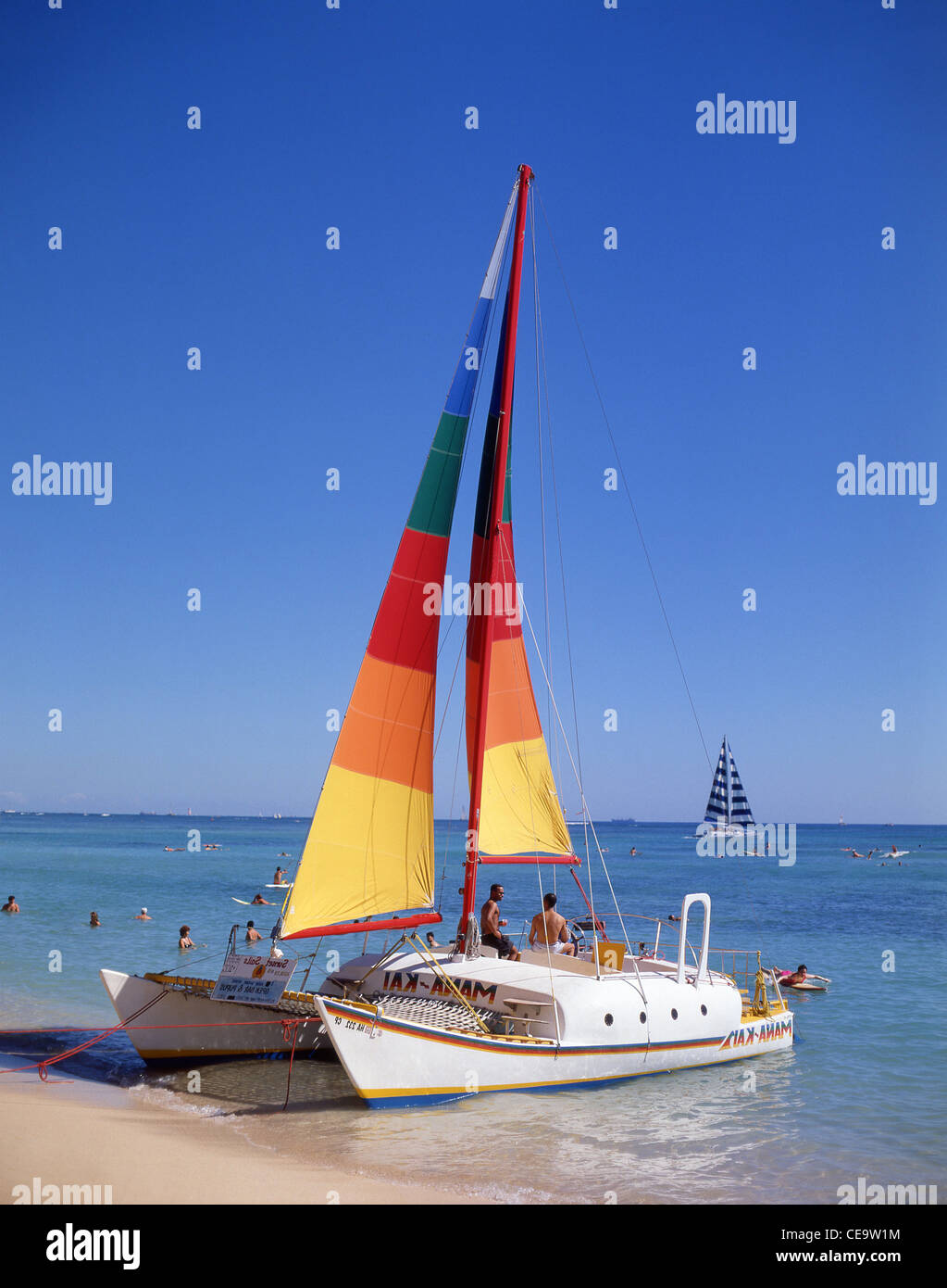 Polynesian catamaran hi-res stock photography and images - Alamy