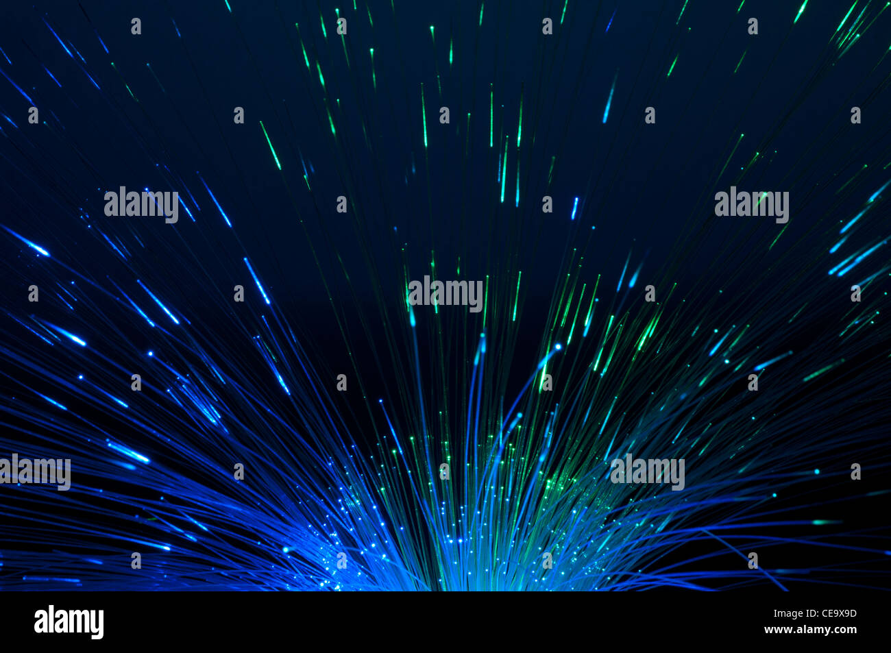 Blue colors optical fibers hi-res stock photography and images - Alamy