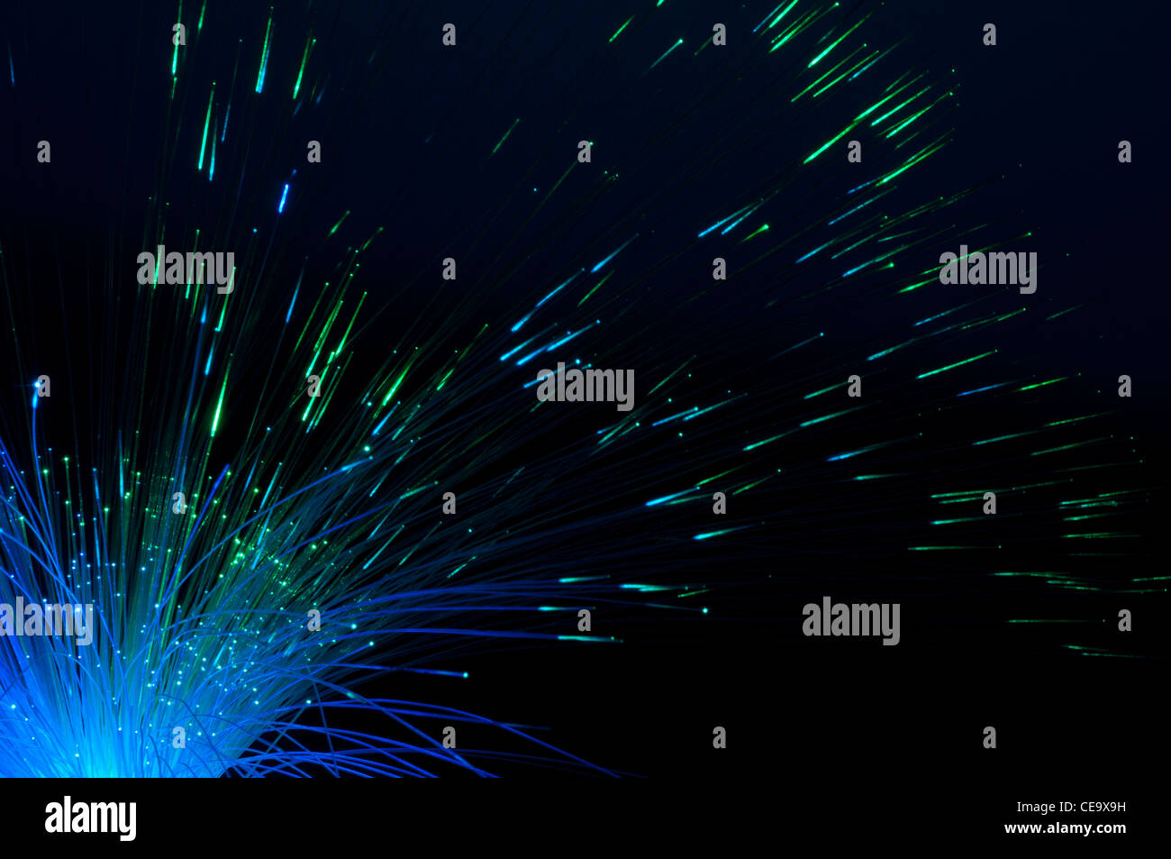 Blue colors optical fibers Stock Photo - Alamy
