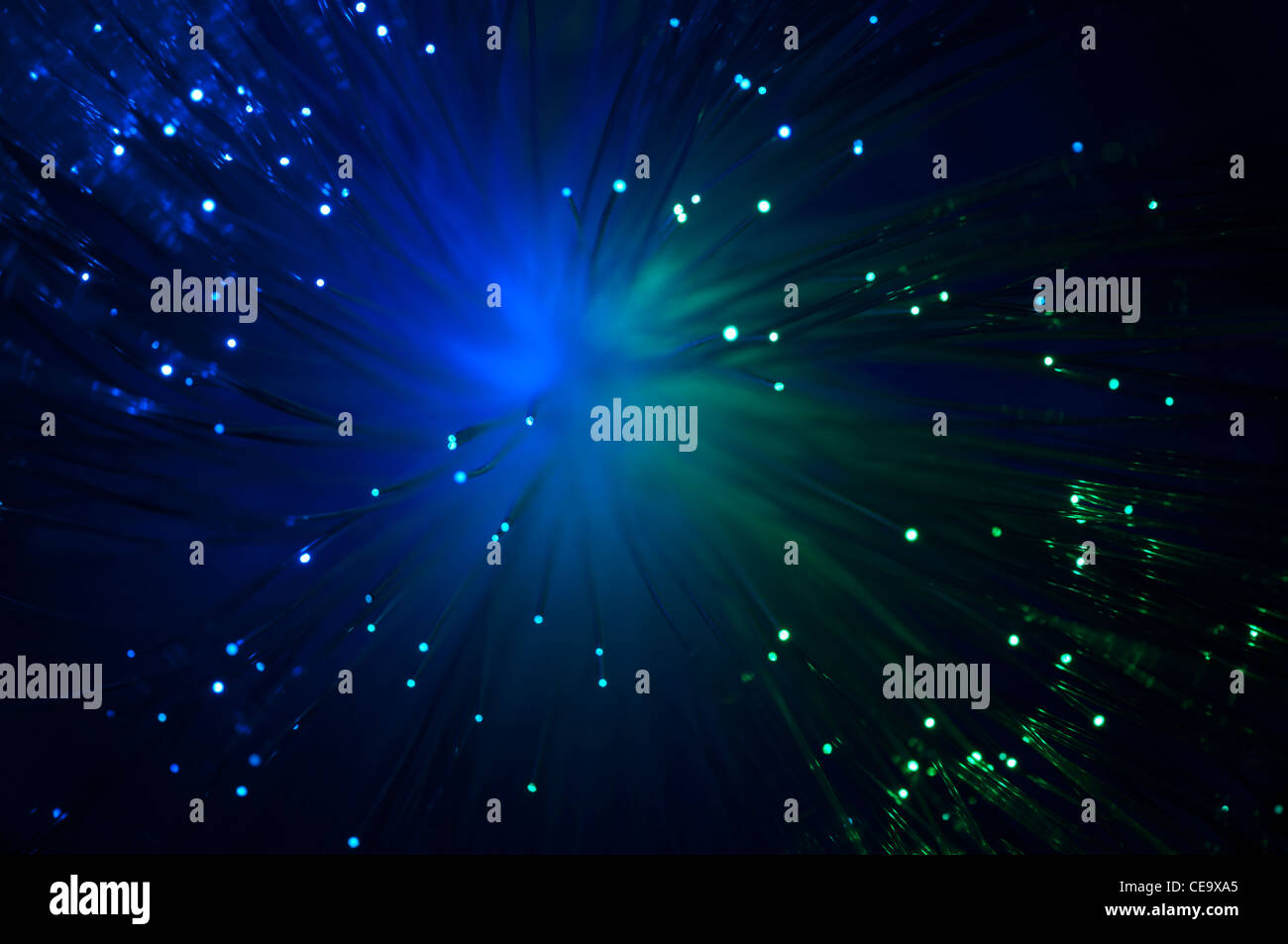 Blue colors optical fibers Stock Photo - Alamy
