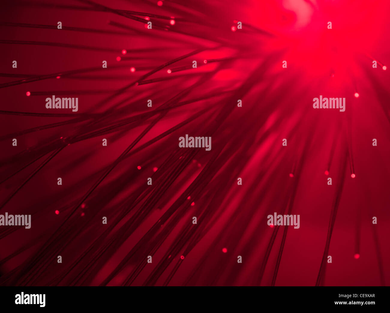 Red colors optical fibers Stock Photo - Alamy