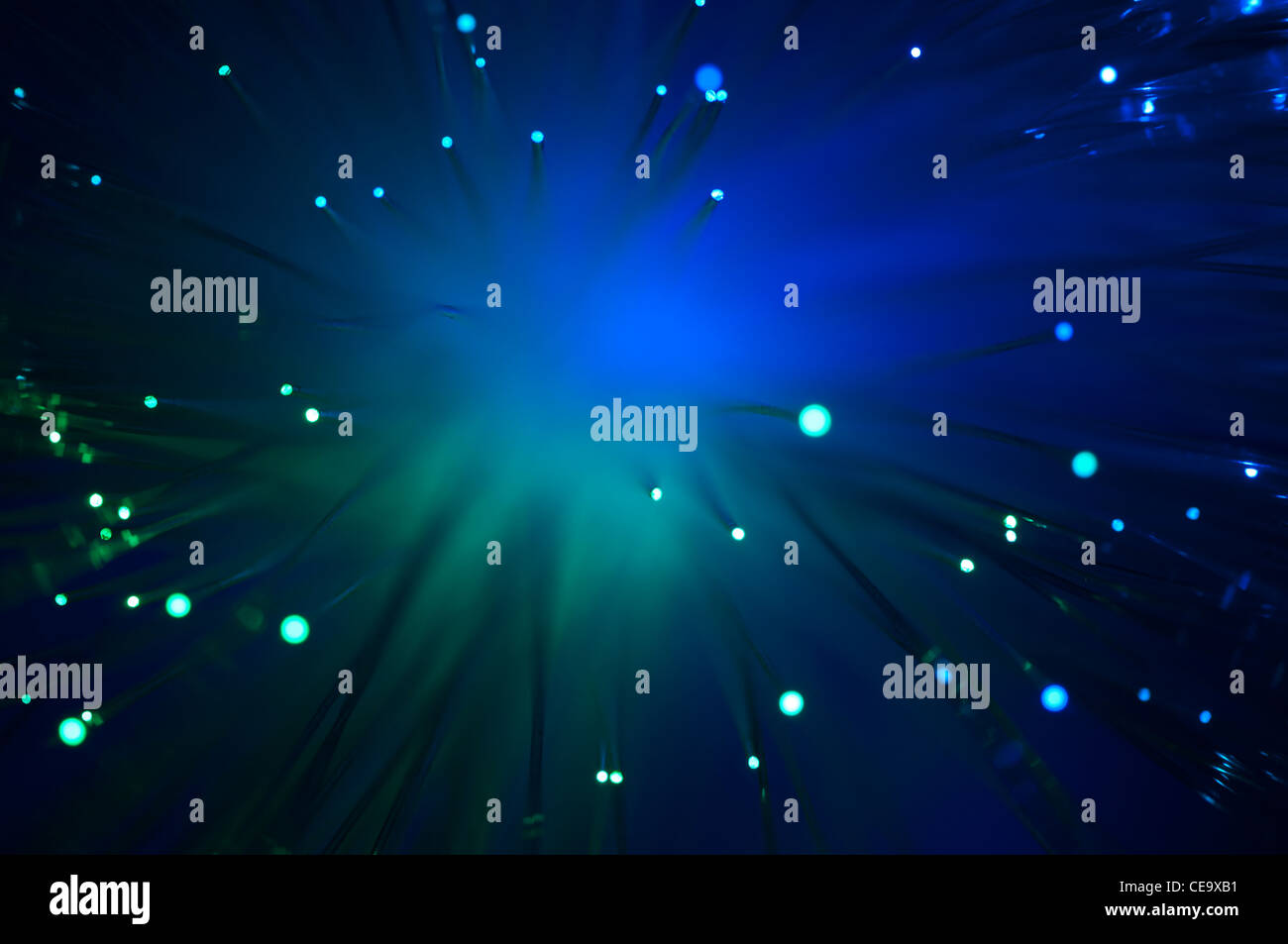 Blue colors optical fibers hi-res stock photography and images - Alamy