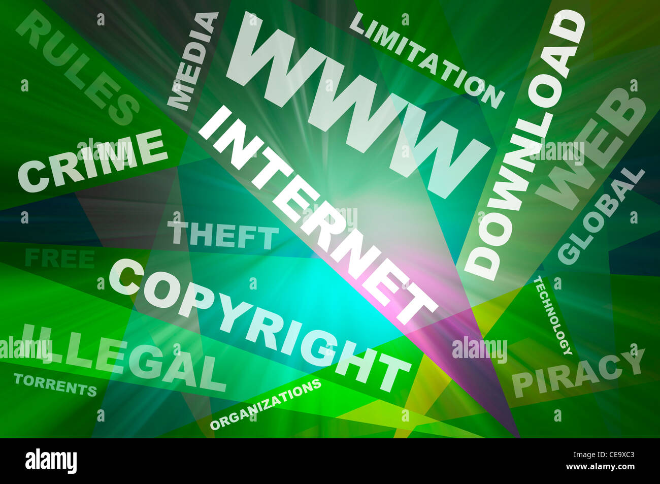 Internet texts and background copyright conception Stock Photo - Alamy