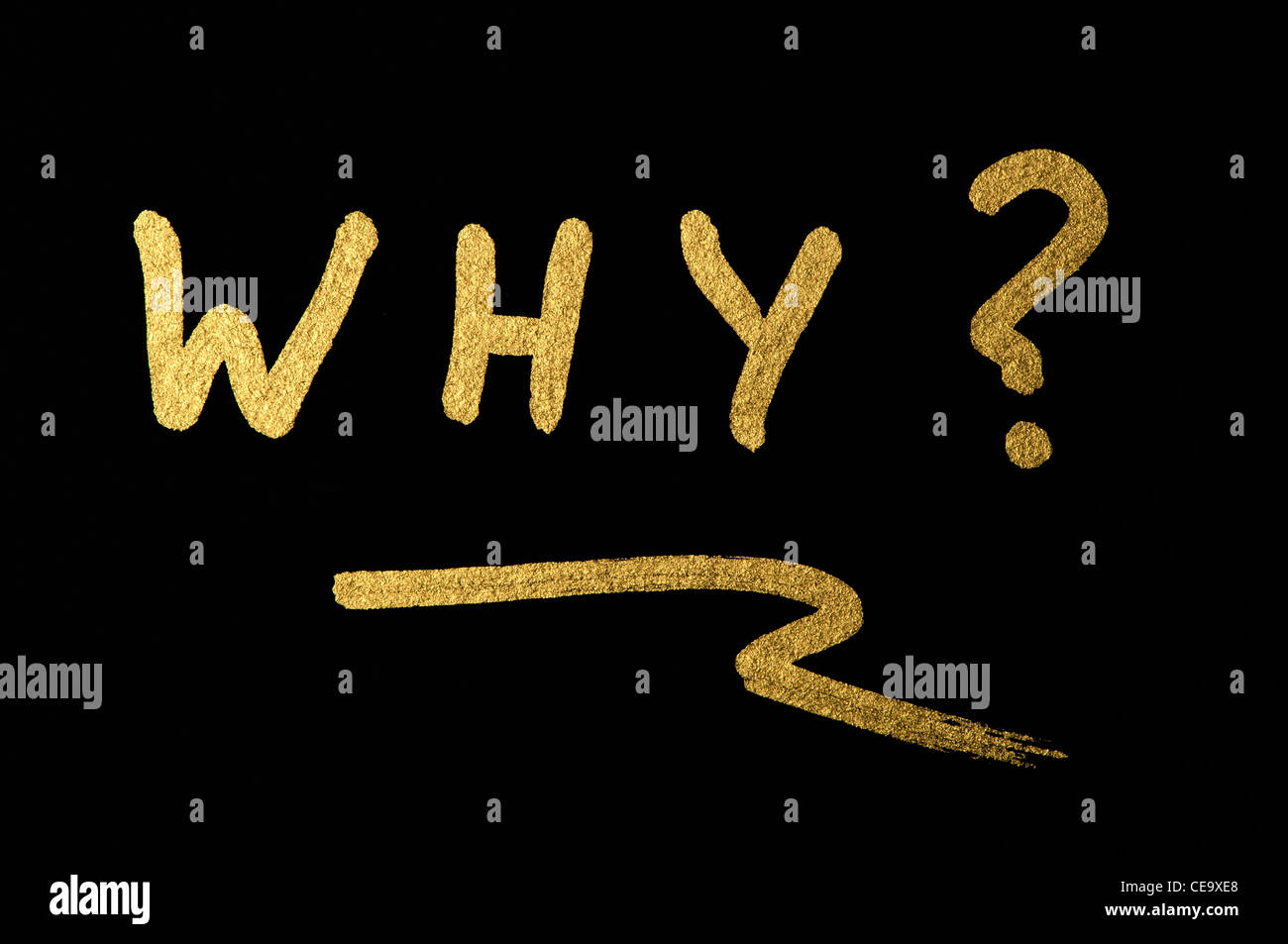 Word WHY over black Stock Photo - Alamy