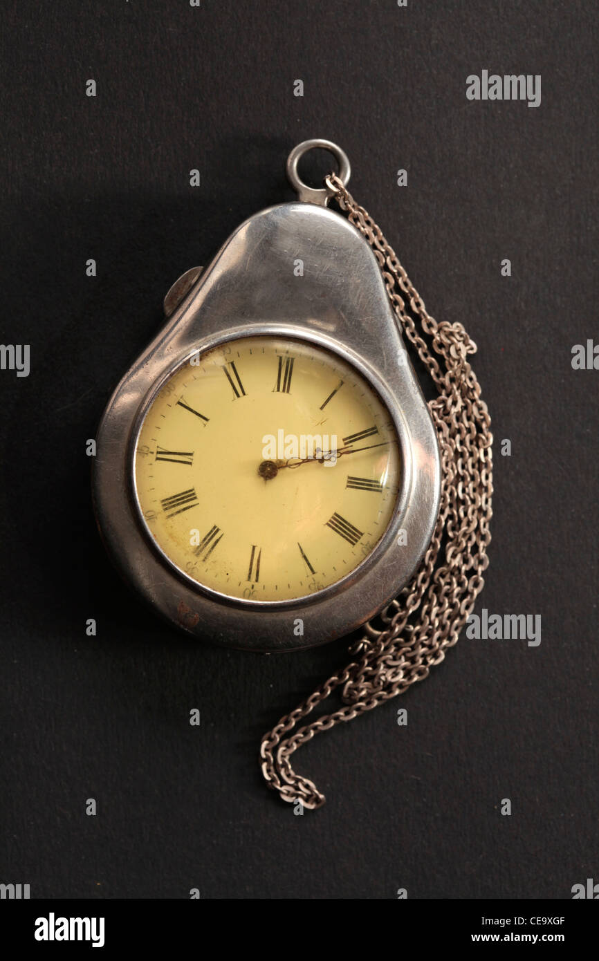 Antique pocket watch with chain Stock Photo - Alamy