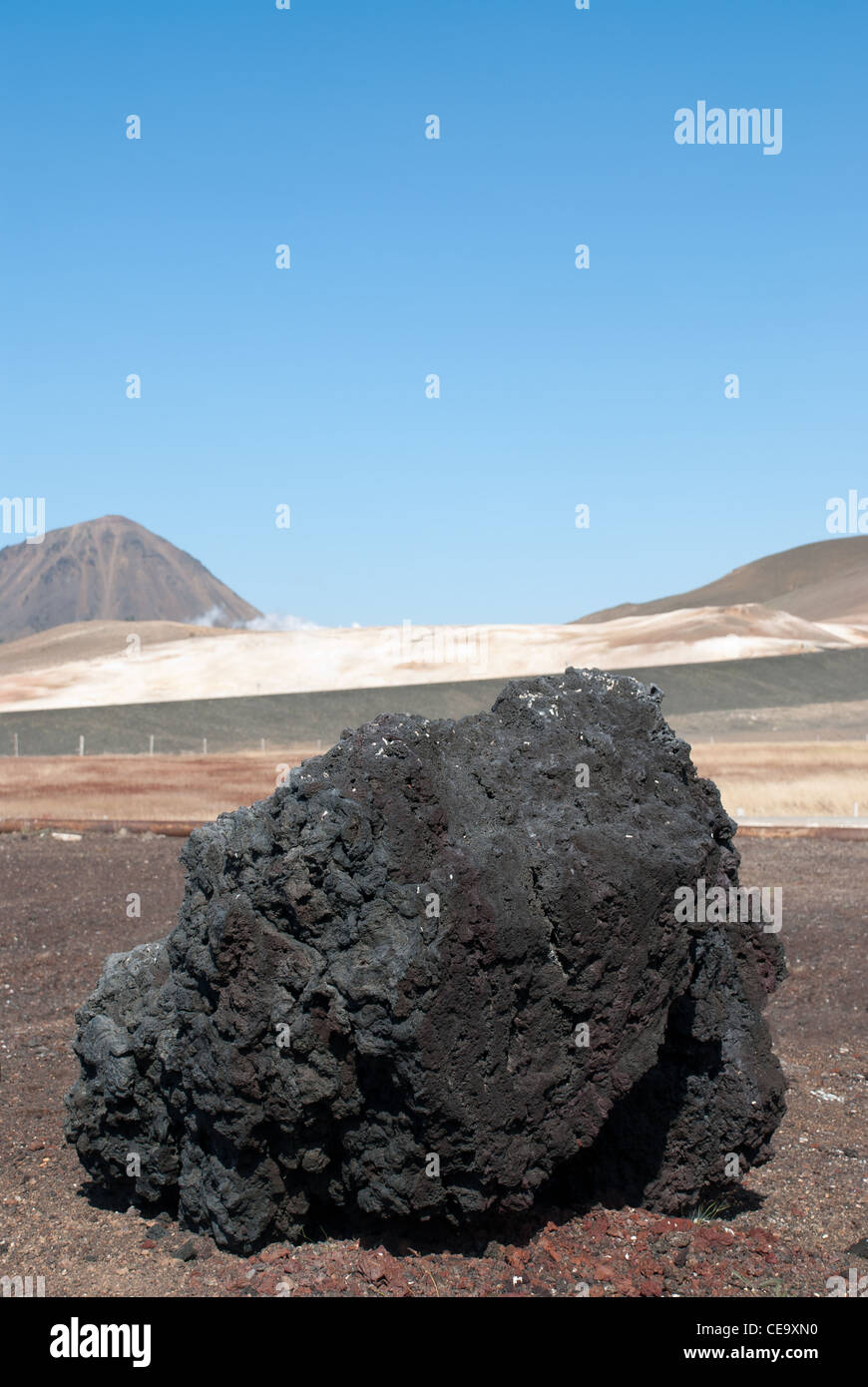 block of lava on the volcano Krafla in Iceland Stock Photo - Alamy