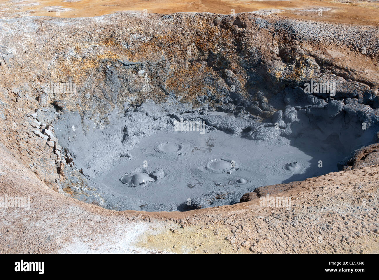fumaroles Námafjall in Iceland Stock Photo - Alamy