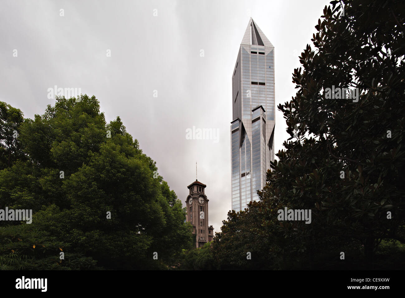Tomorrow's Square and Kathleen 5 Clock Tower seen from People's Park ...