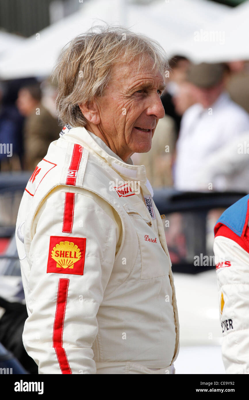 Derek Bell, racing driver and multi winner at Le Mans. Goodwood Revival ...