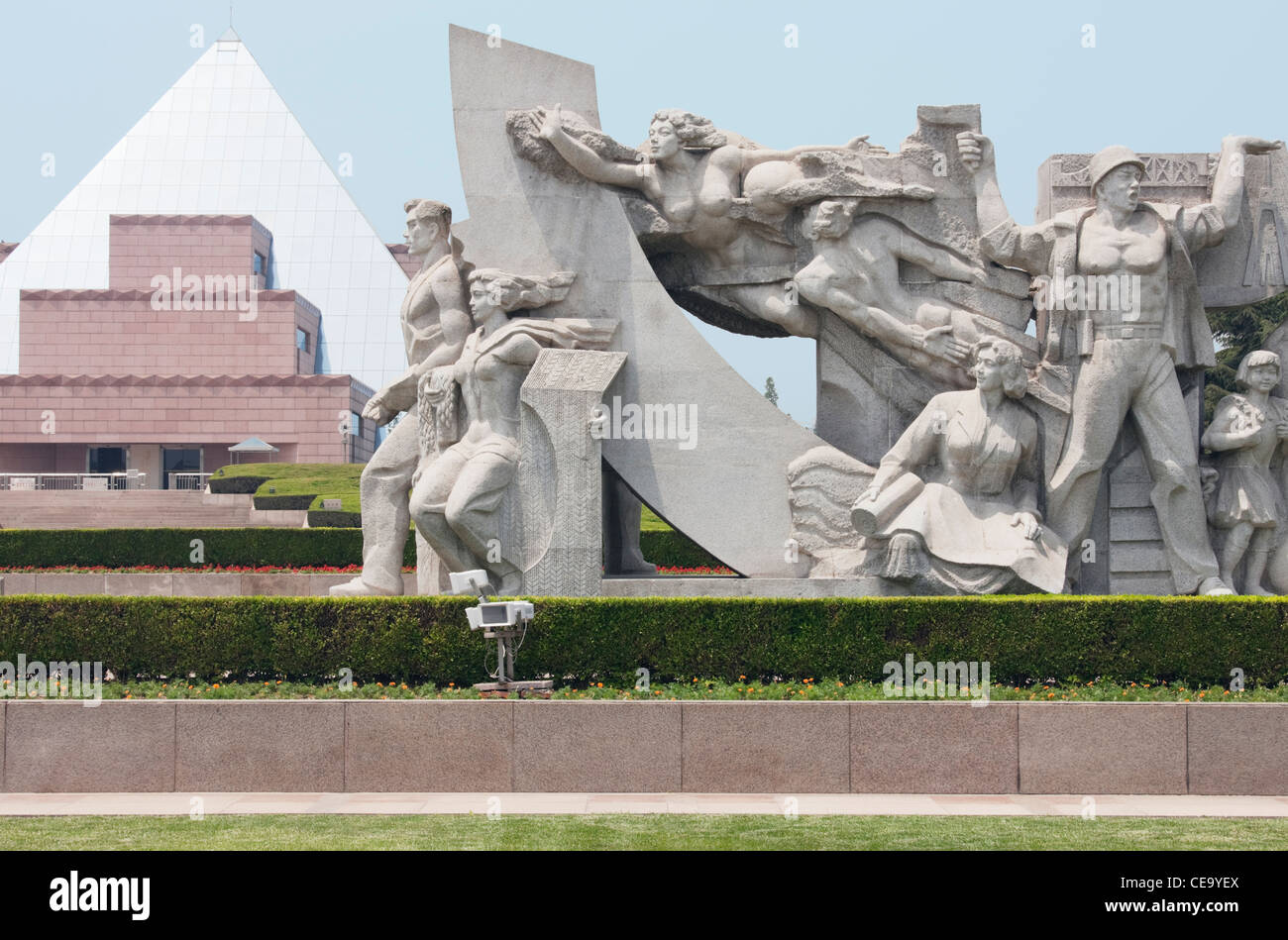 Independence Democracy Liberation Construction Sculpture in front of ...