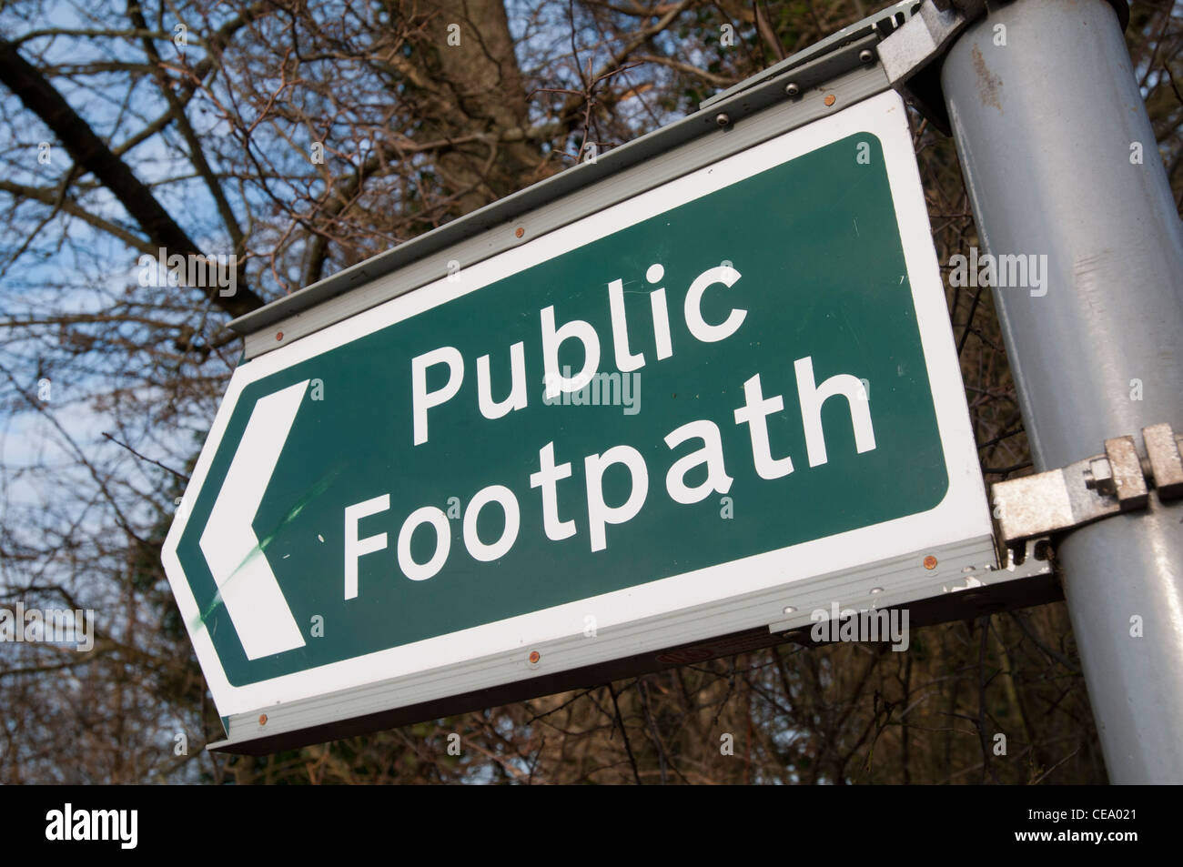 Public Footpath sign, UK Stock Photo - Alamy
