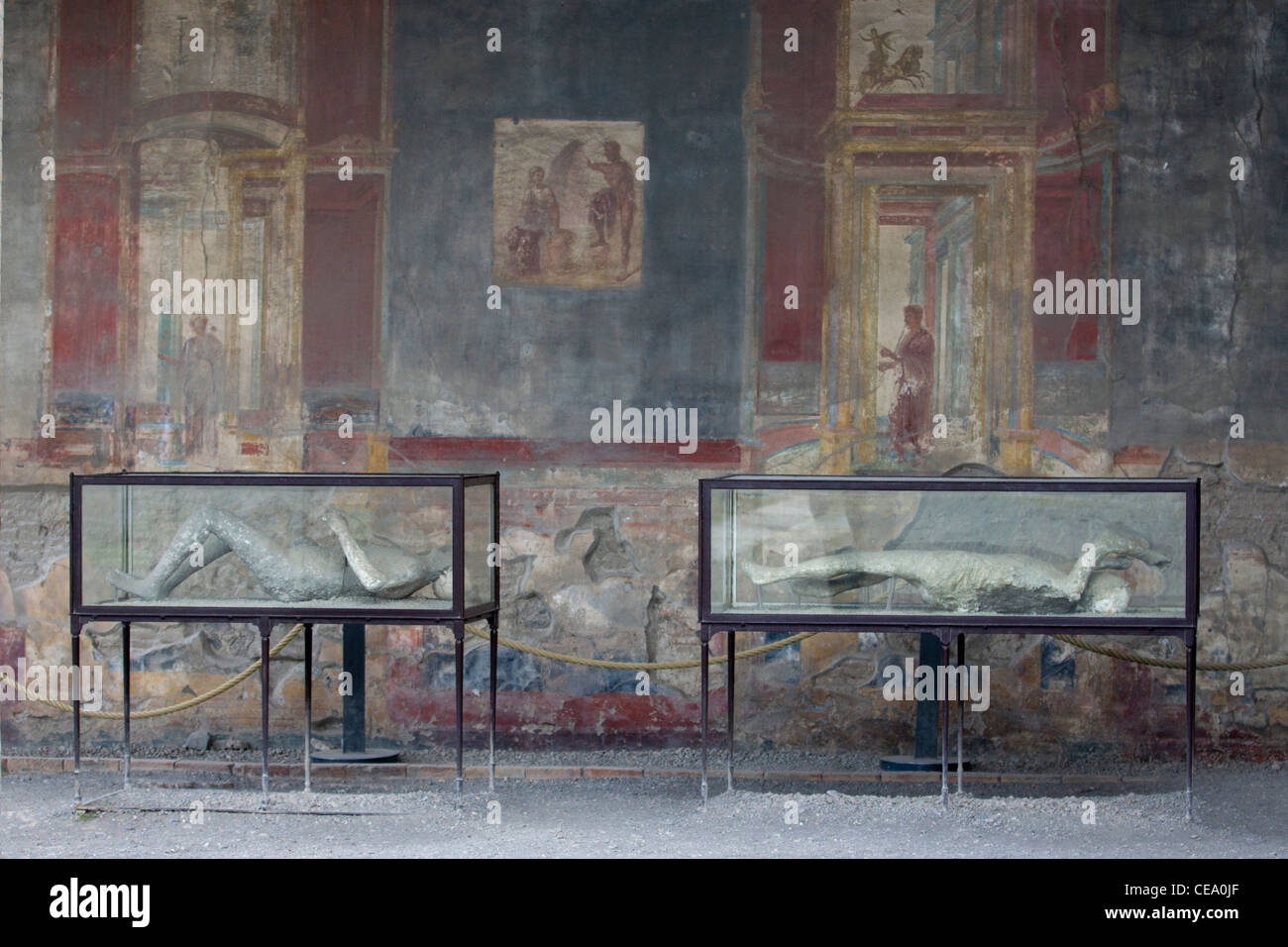 Ancient City of Pompeii, plaster cast bodies Stock Photo - Alamy