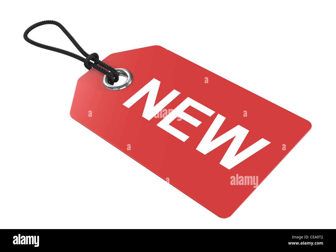 Red price tag, isolated Stock Photo - Alamy