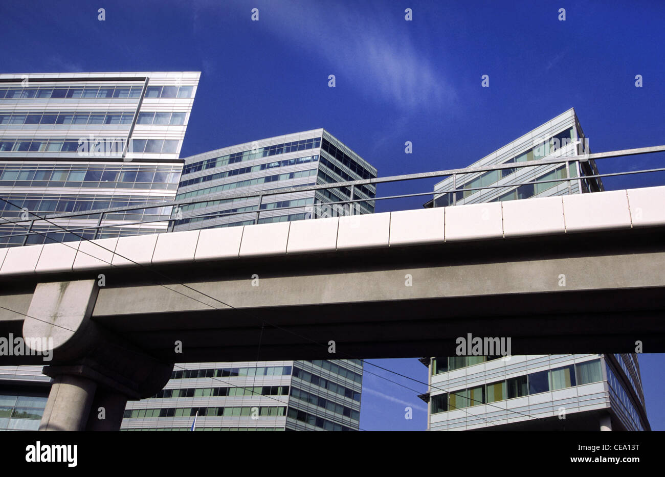 Metro overpass. Sloterdijk, Amsterdam, Holland Stock Photo - Alamy