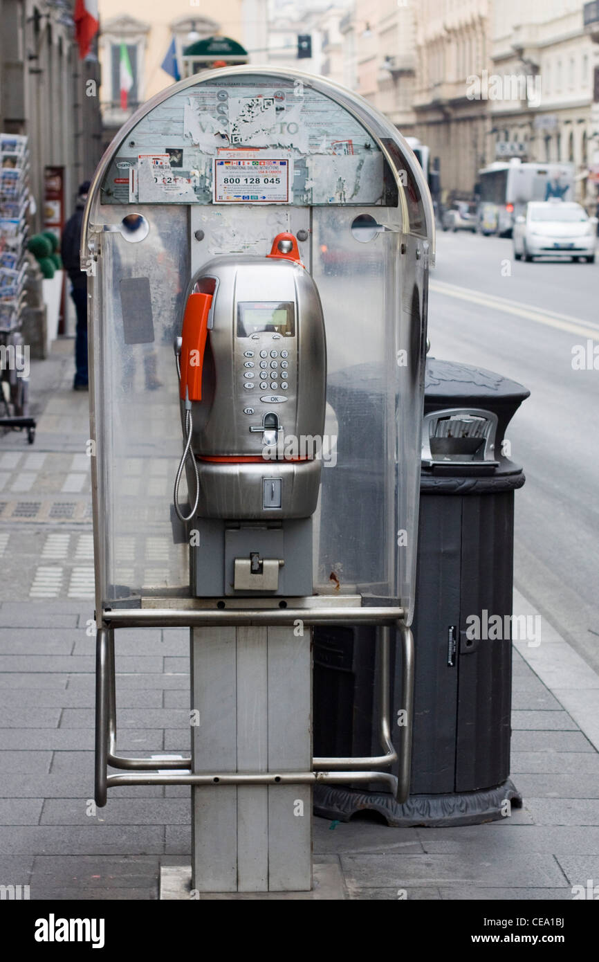 Public Pay Phones on the streets of Rome Italy Stock Photo - Alamy