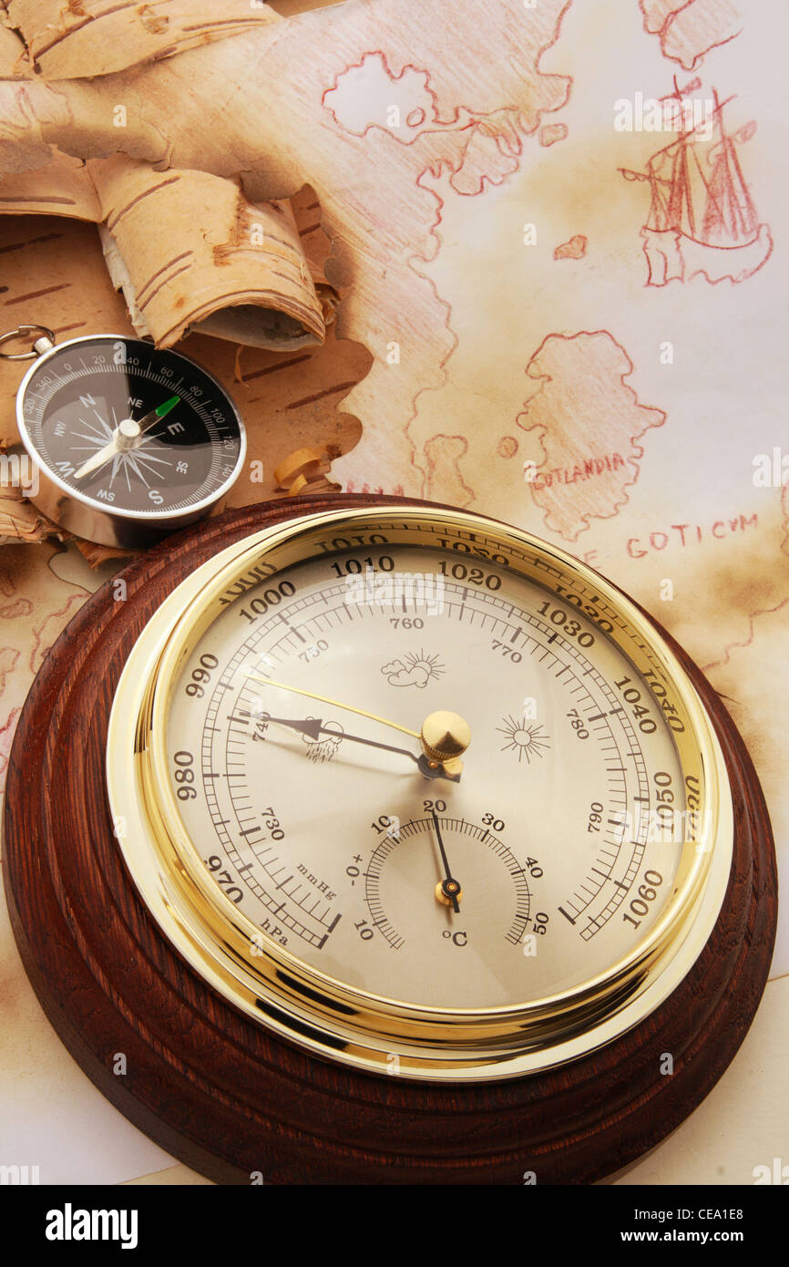 Old map navigation chart sailing hi-res stock photography and images ...