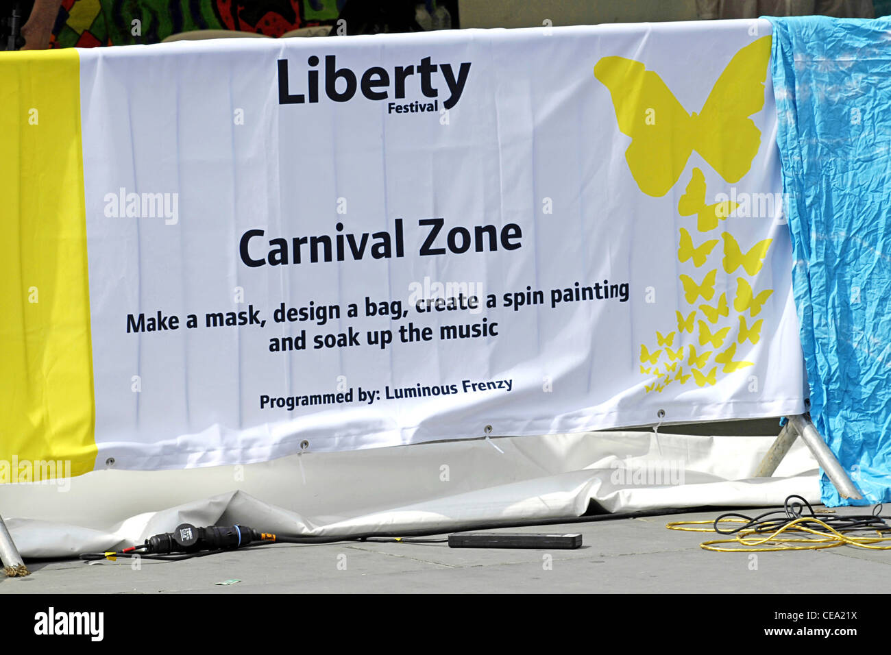 Liberty Festival banner in Trafalgar Square London Stock Photo - Alamy