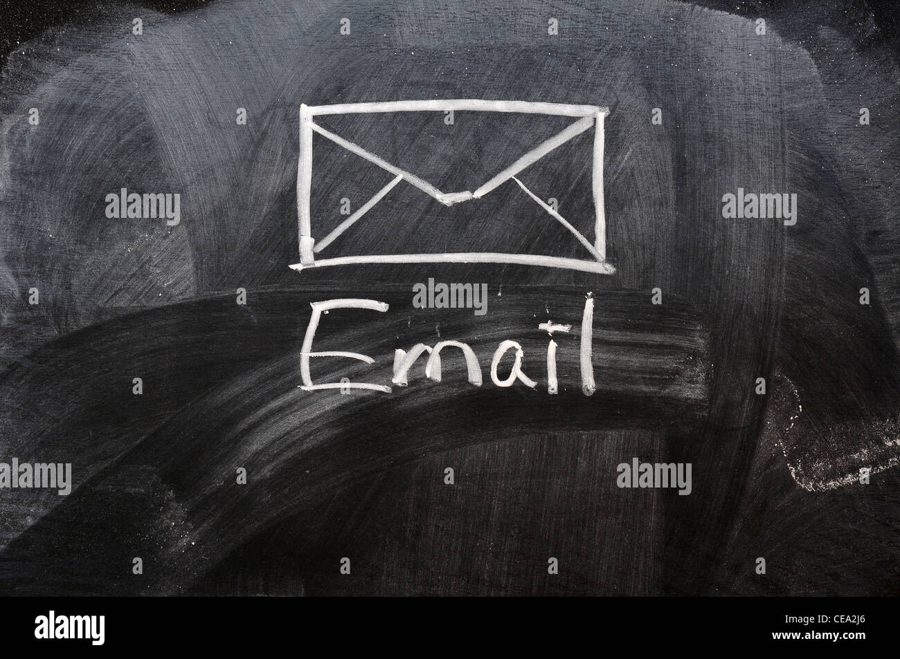 Handwriting of Email with an Envelope on a blackboard Stock Photo - Alamy