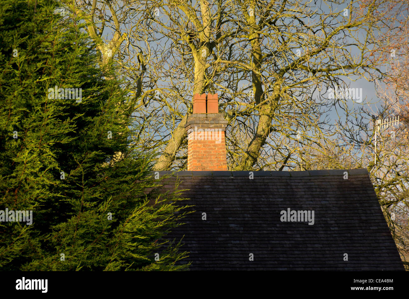 A chimney on a domestic house Stock Photo - Alamy
