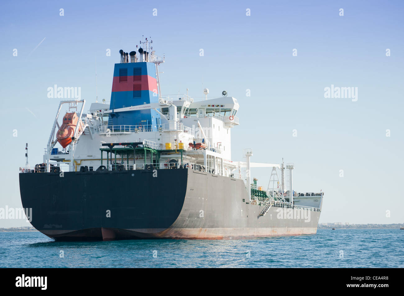 Ship waiting for the unload in the port Mar Grande, Taranto, Italy ...