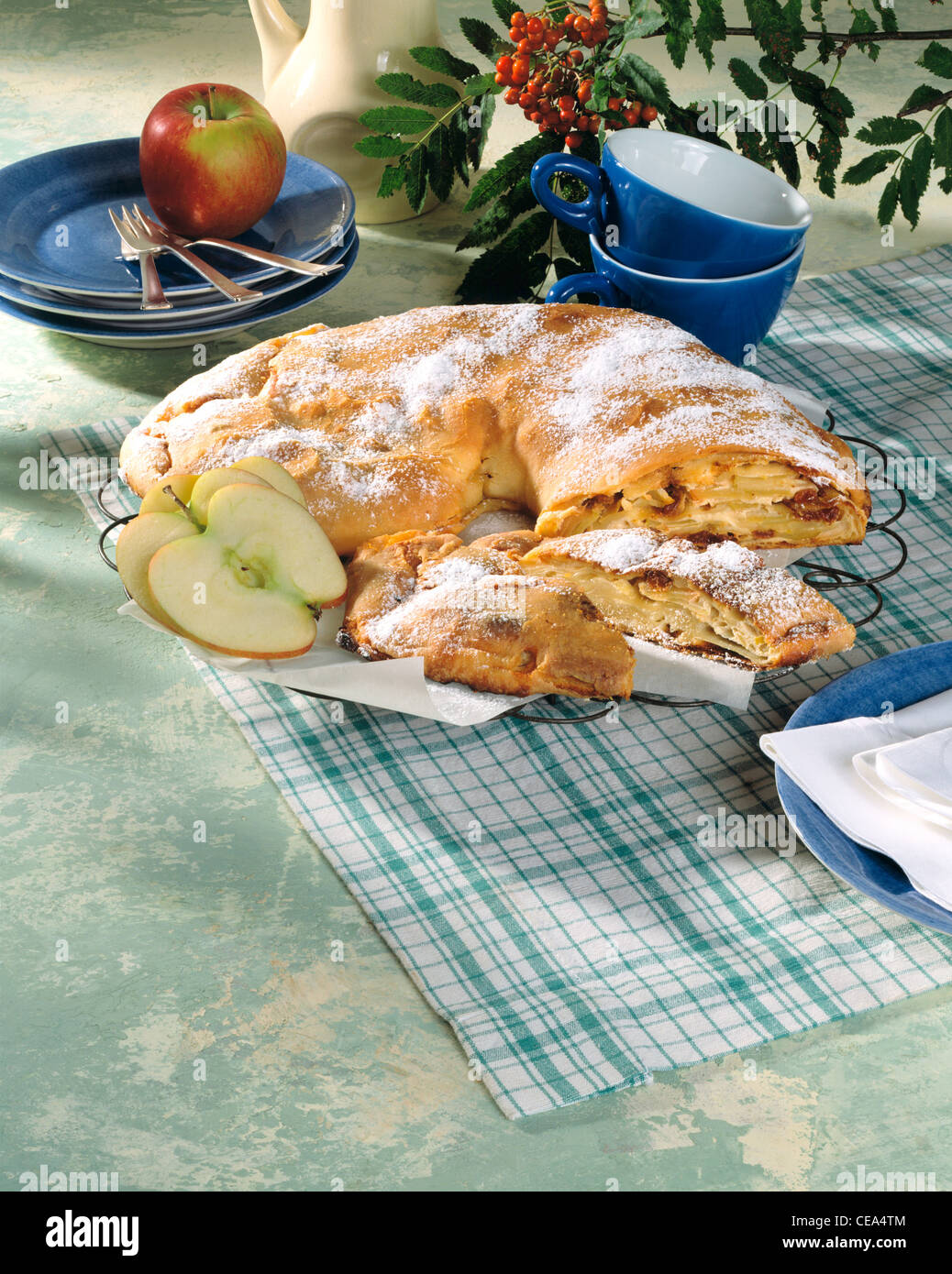 Apple - curd strudel Stock Photo - Alamy