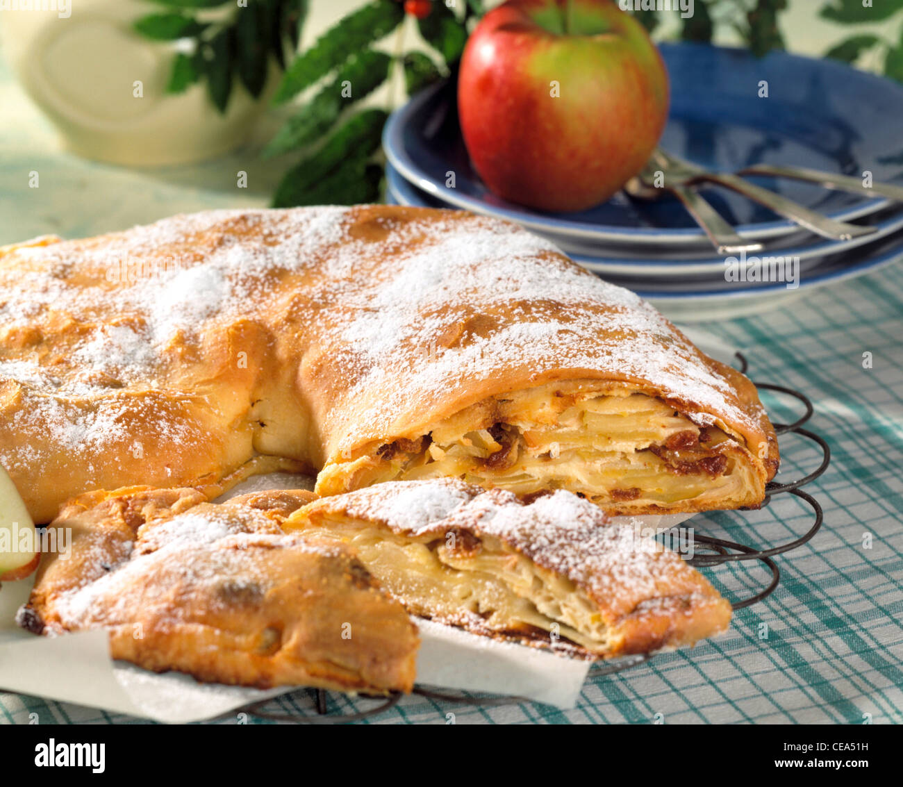 Apple - curd strudel Stock Photo - Alamy