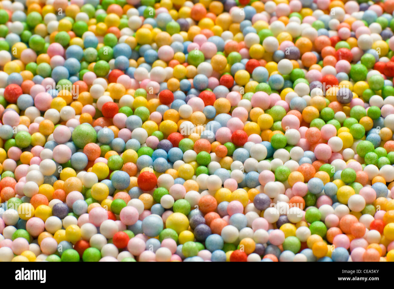 Miniature colorful polystyrene balls Stock Photo - Alamy