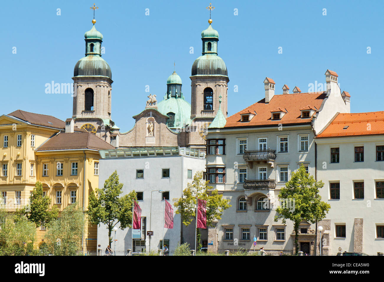 Austria Innsbruck Towers and Buildings Stock Photo - Alamy