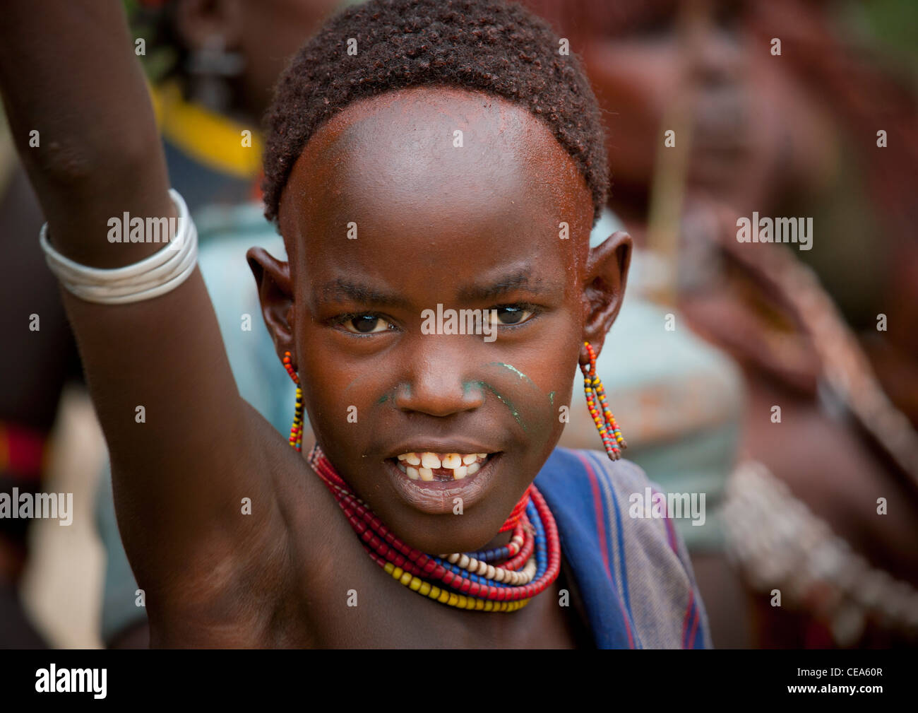 Hamer People Celebrating Bull Jumping Ceremony By Traditional Ritual ...