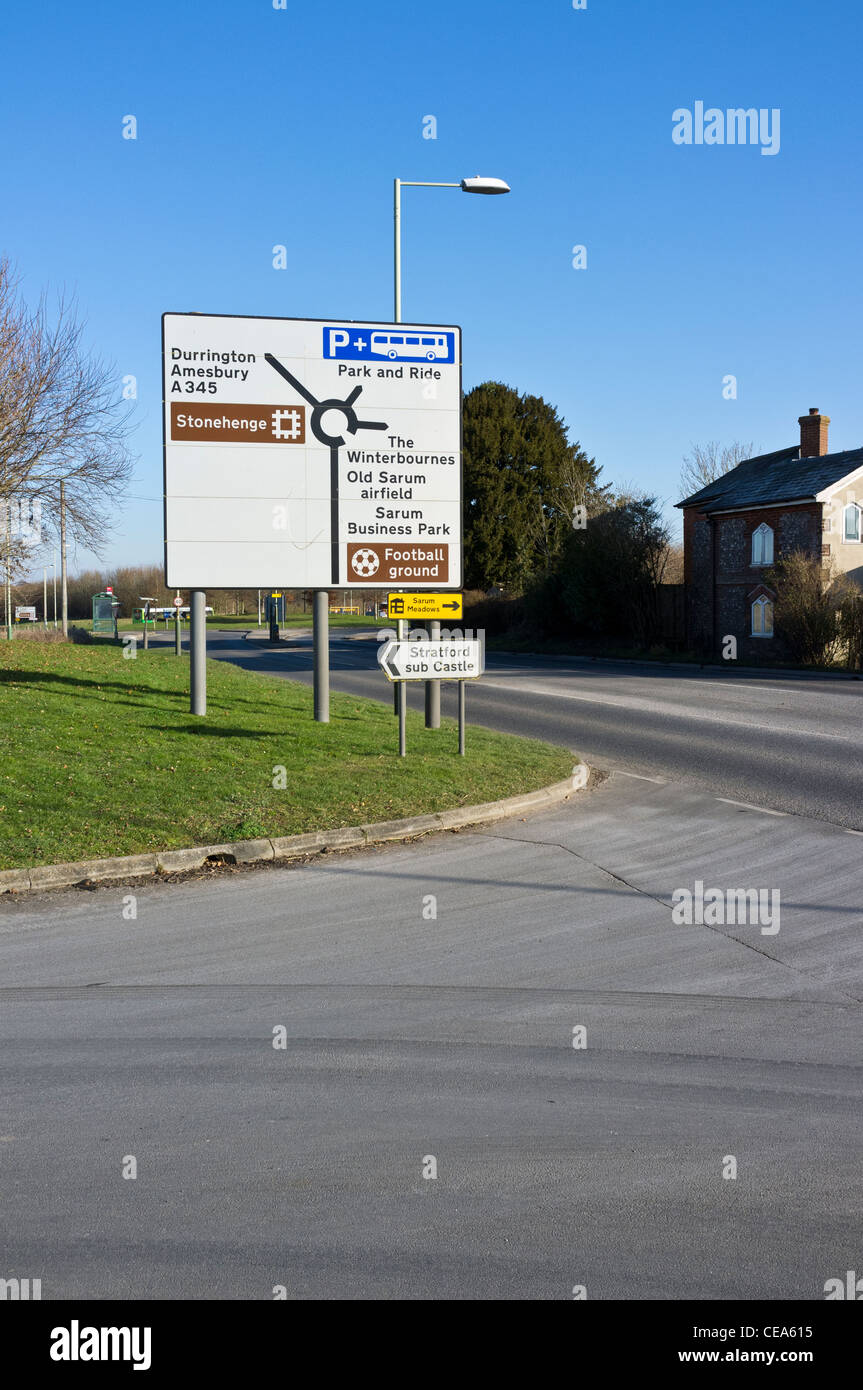 UK direction sign post at a road junction Stock Photo - Alamy