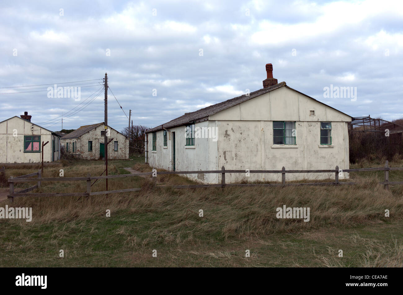 Spurn Point buildings East Riding Yorkshire UK nature reserve Stock ...