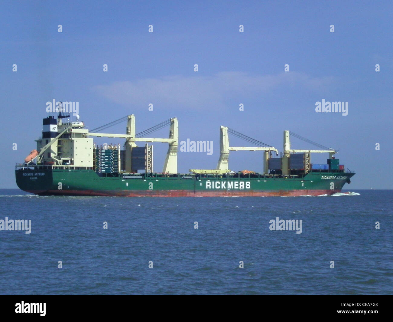 The Rickmers Antwerp is a heavy multi-purpose container carrier ...