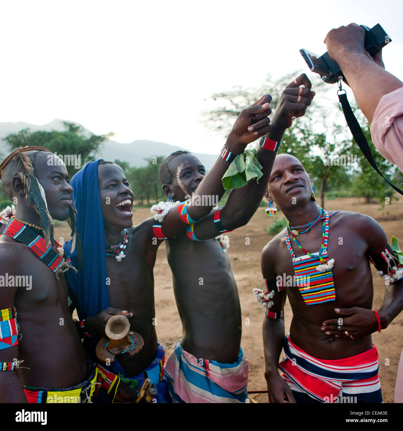 Bana Boy Discovering Technology By Getting Filmed Bull Jumping Ceremony ...