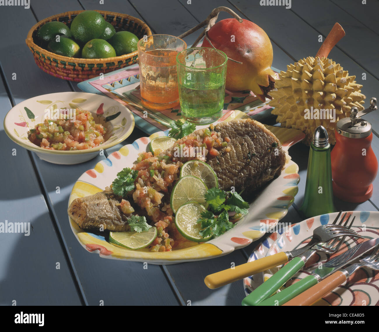 Cod fish brazilian with refogado Stock Photo - Alamy