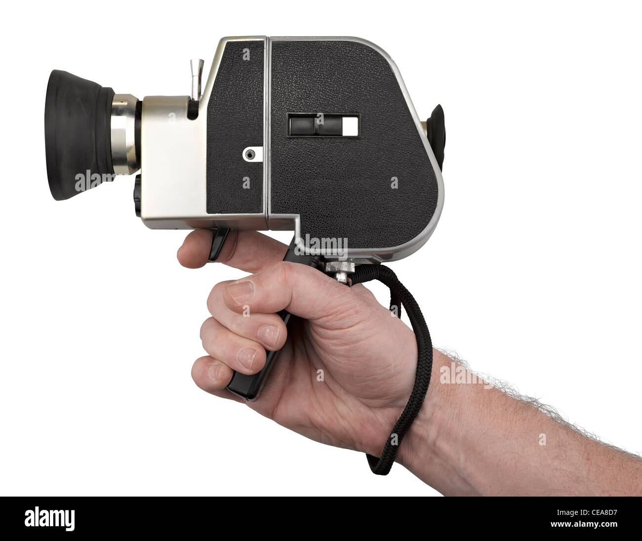 Hand holding a camera super 8 isolated on white Stock Photo - Alamy