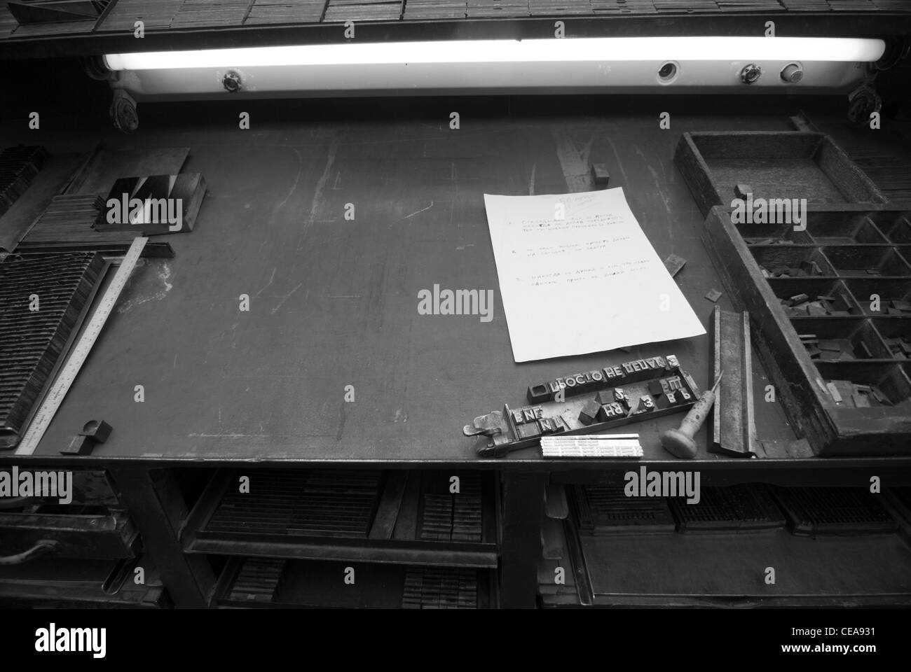 Shop printing press Black and White Stock Photos & Images - Alamy