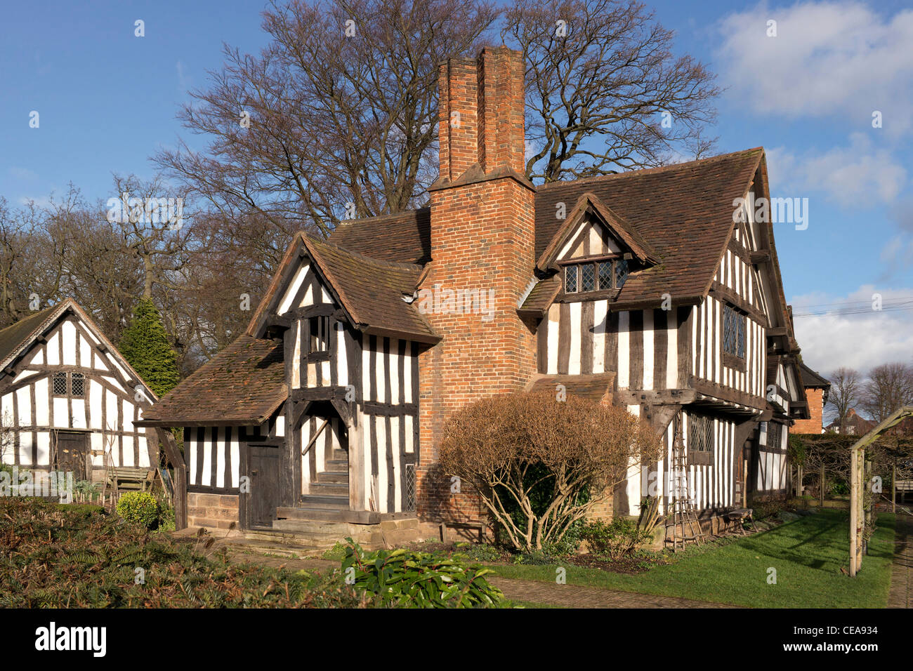 bournville quaker suburb birmingham midlands england uk Stock Photo - Alamy