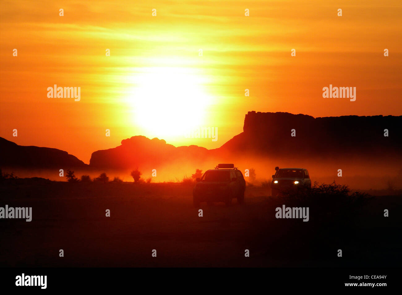 Sunset, Ennedi region, Chad Stock Photo - Alamy