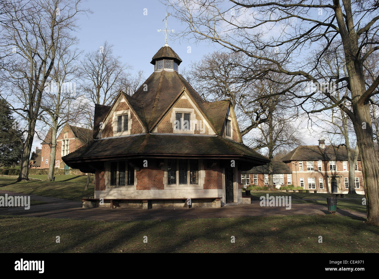 bournville quaker suburb birmingham midlands england uk Stock Photo - Alamy
