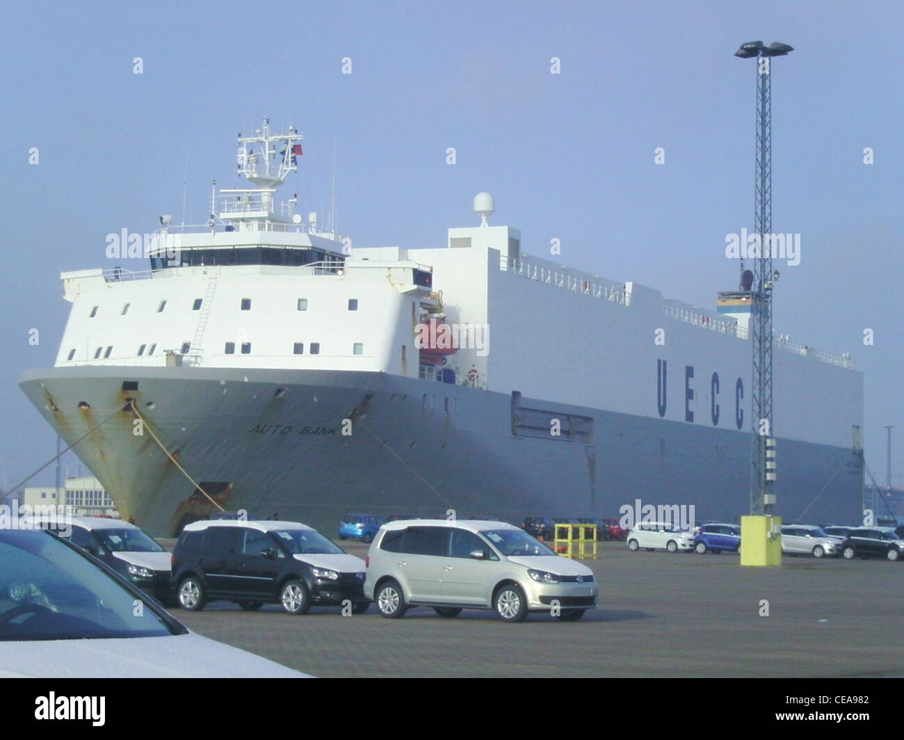 The Auto Bank, a car carrier operated by United European Car Carriers ...