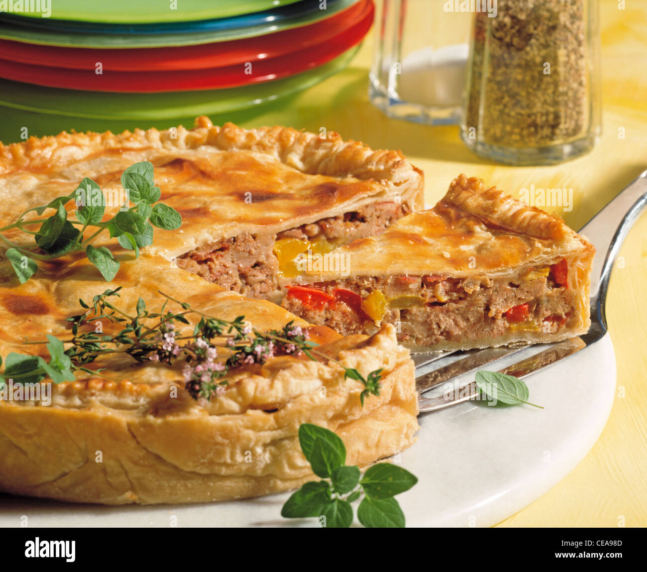 Minced meat pie Stock Photo - Alamy