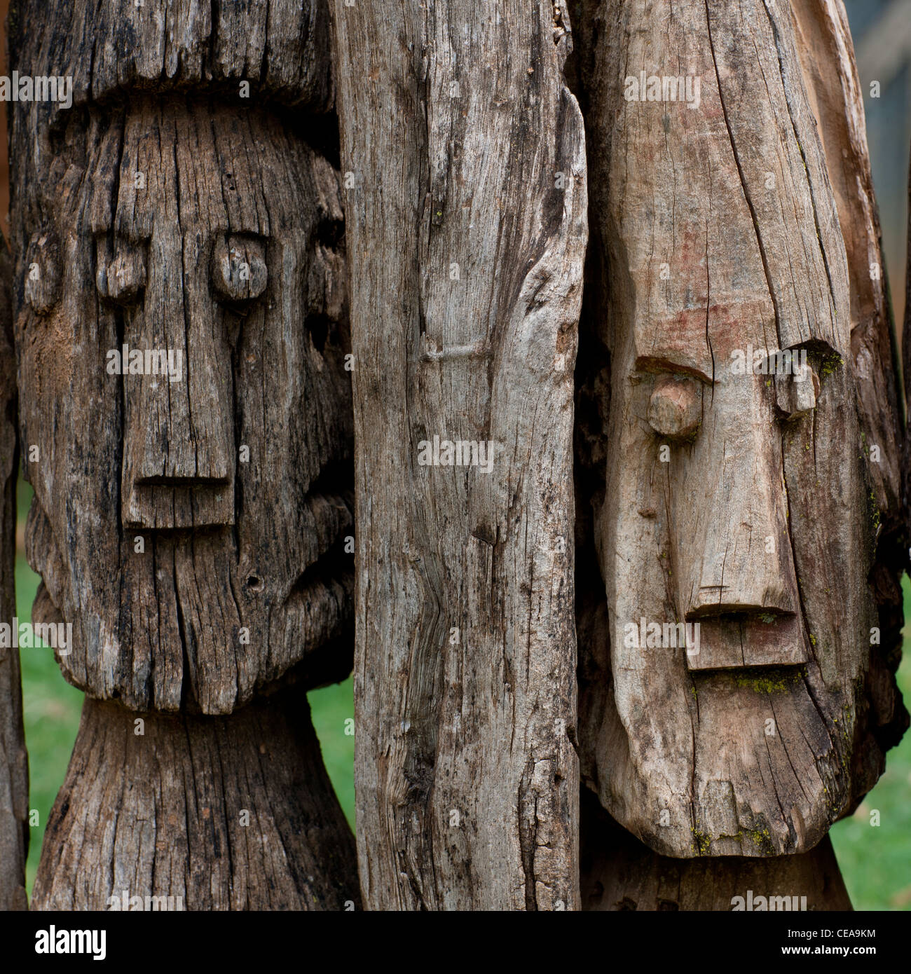 Waga Wooden Carved Sculptures Devoted To The Dead Konso Tribe Omo ...